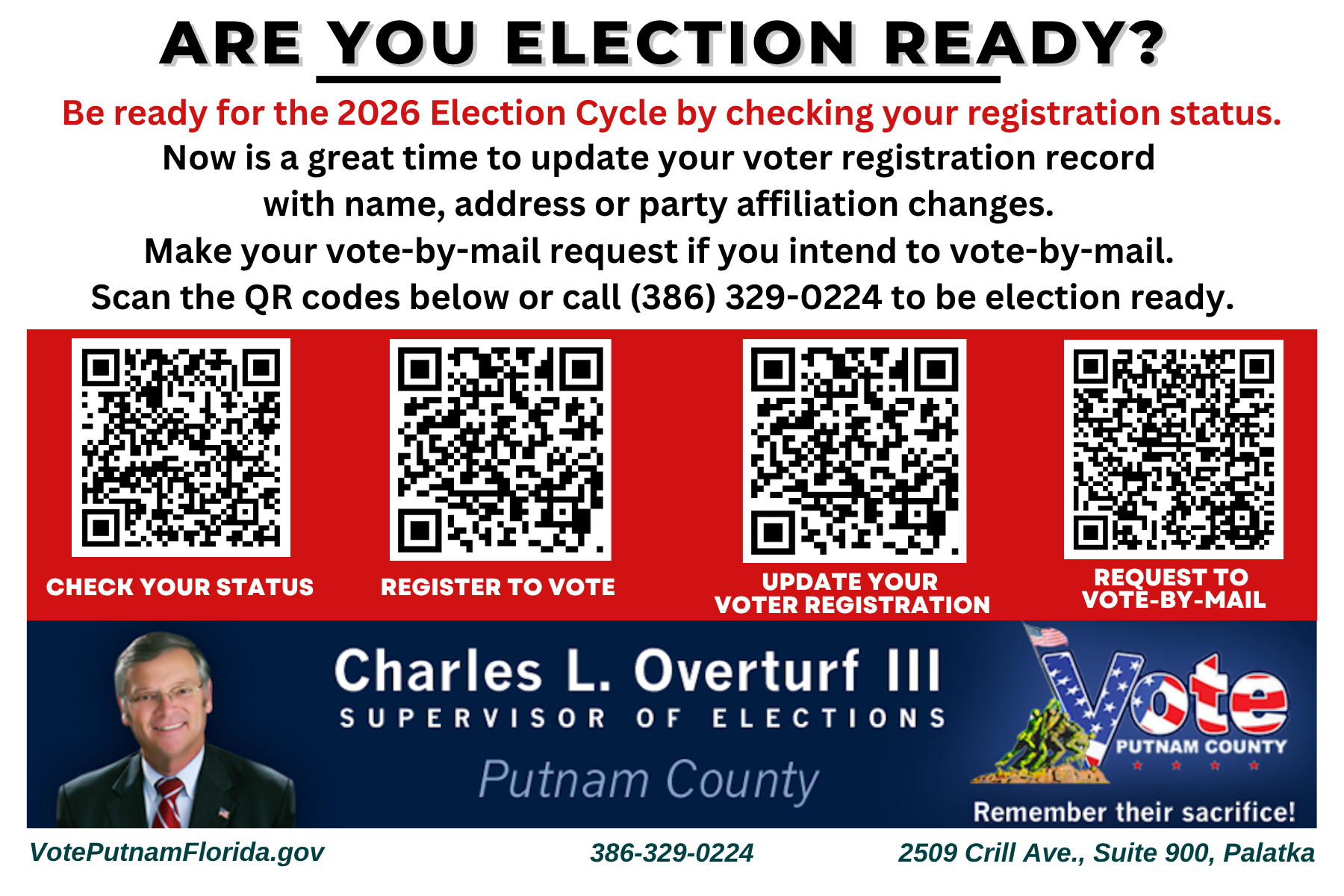 Are you Election Ready??? Post cards are being mailed out to remind ...